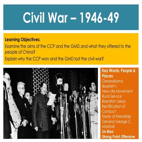Civil War - 1945-49 | PPTX