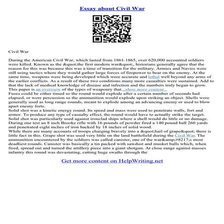 Civil War Essays | PDF