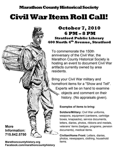 Civil War Item Roll Call- Wausau | PDF