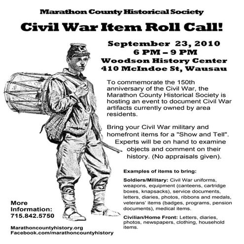 Civil War Item Roll Call- Wausau | PDF