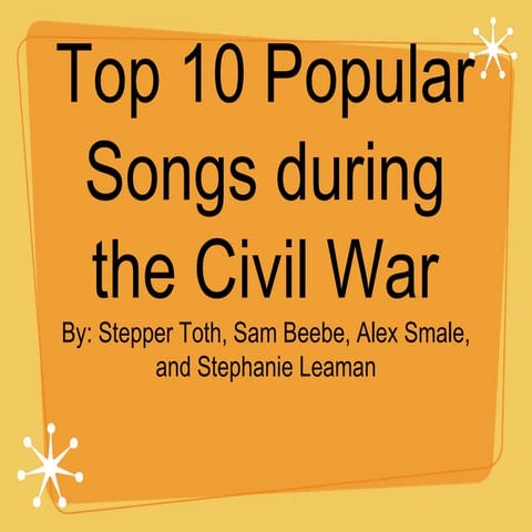 Civil War Songs | PPT