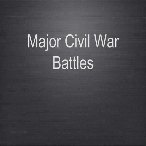 Civil war unit lesson 6 - civil war battles - power point | PPT
