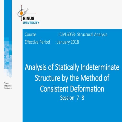Lecture 2 METHOD OF CONSISTENT DEFORMATION Beams.ppt