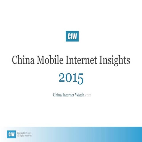China Mobile Internet Statistics 2015 | PDF