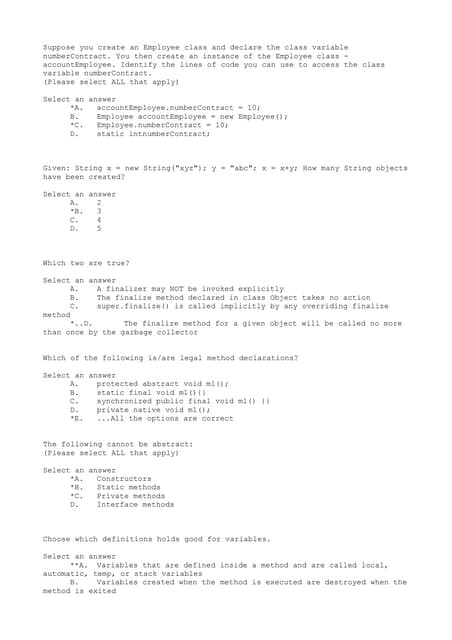 Java Mcq Questions And Answers Pdf By Scholarhat Pdf Programming Languages Computing