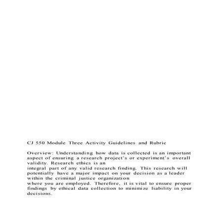 CJ 550 Module Three Ac | DOCX