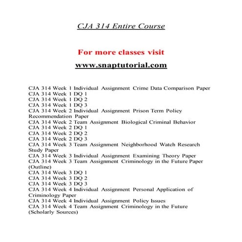 CJA 314 Education Organization / snaptutorial.com