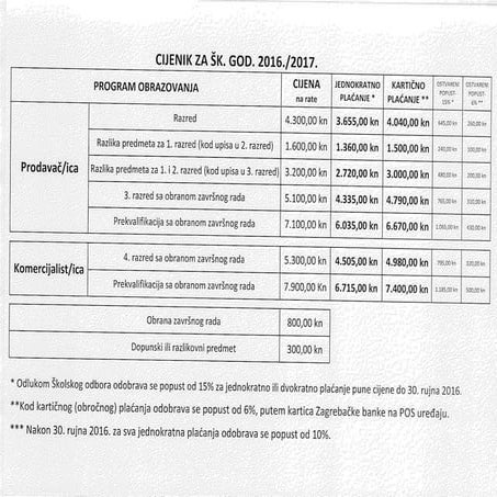 Cjenik za-obraz-odraslih-2016-17 | PDF