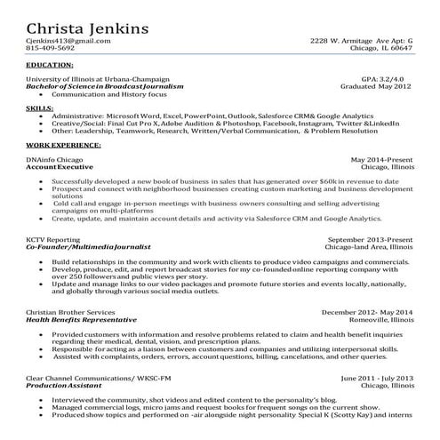 C Jenkins Resume | DOCX