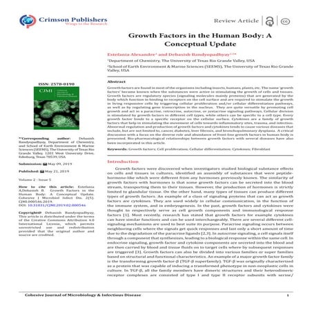 Growth Factors in the Human Body: A Conceptual Update_Crimson ...