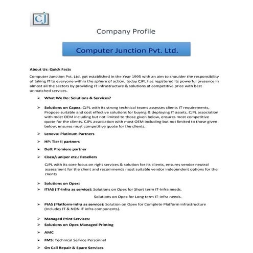 Computer Junction Pvt Ltd | PDF