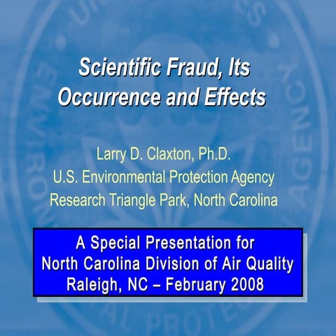 Claxton - Authorship Fraud Final Nc Div Air Qual[1] | PPT