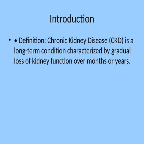 Chronic Renal Disease (CKD) | PPT