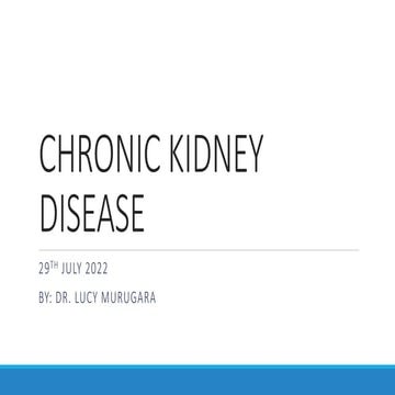 Chronic Kidney Disease (CKD) | PPTX