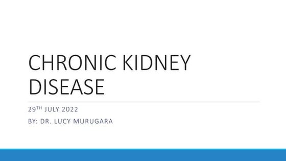 Chronic Kidney Disease (CKD) | PPTX | Heart and Cardiovascular Diseases ...