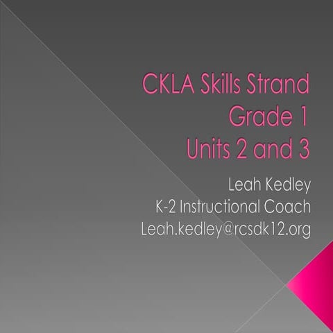 Ckla skills strand units 2 and 3 | PPTX