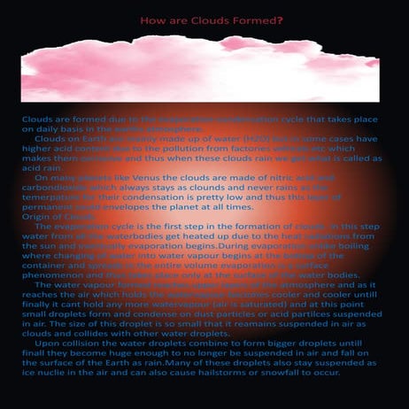 How are Clouds Formed ? | PPTX