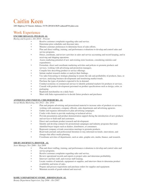 willie mosby resume | DOCX | Business | Business and Finance