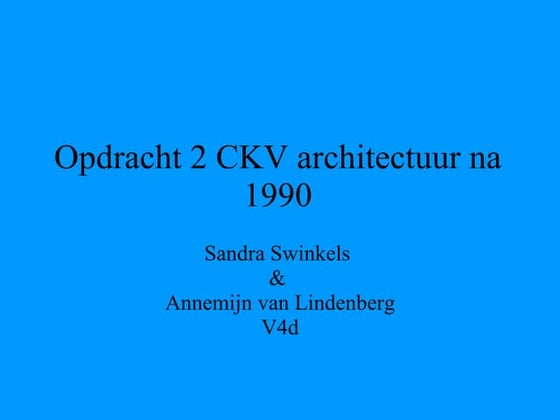Architectuur ckv les 2 | PPT