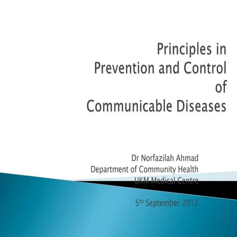 Cl 02 principles in control and prevention of communicable diseases | PPTX