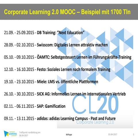 Enterprise 2.0 MOOC - Teilnahmeinfo | PPTX