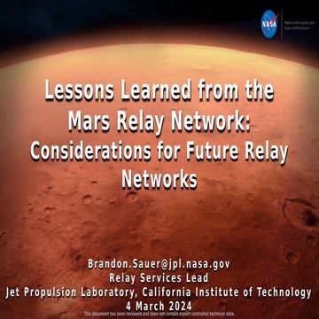 Lessons Learned from the Mars Relay Network CL24_1261.pdf