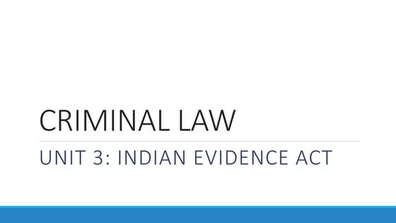 Indian evidence act,1872 | PPTX