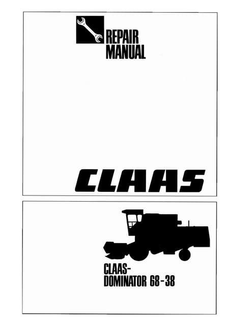 Claas Dominant / Constant / Markant repair manual | PDF | Agriculture ...