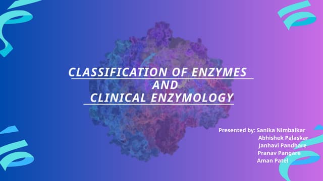 Clinical use of enzymes | PPTX