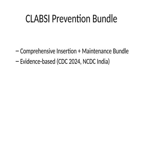 CLABSI_Bundle_Presentation.pptx in healthcare | PPTX