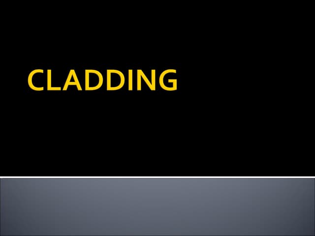 7 Types of Cladding | PPTX