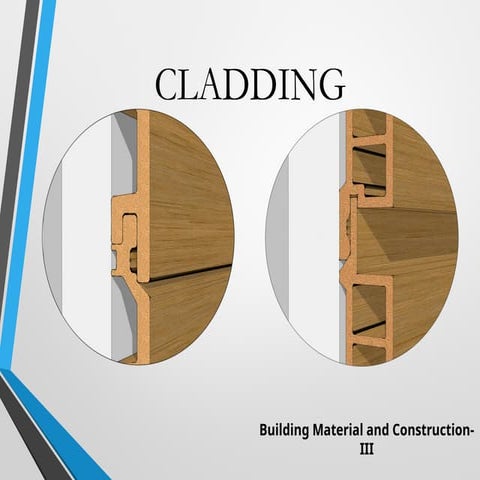 Cladding Materials and techniques in building construction | PPTX