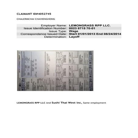Claimant id lemongrass | PDF