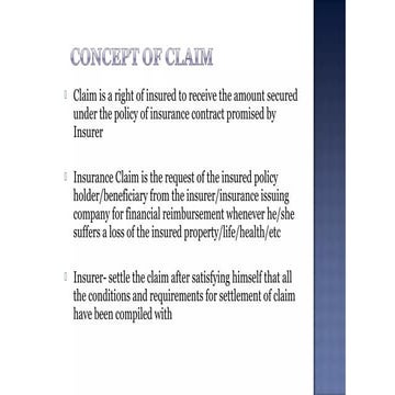 Claim Management - unit 3 IRM MBA sem 3 finance | PPTX | Business ...