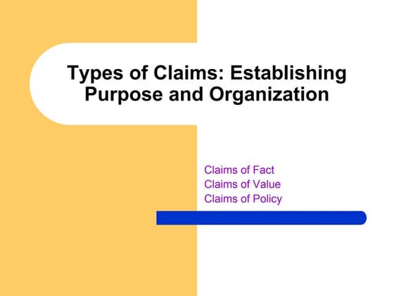 claims of fact, claims of policy claims of and value | PDF | Medical Health