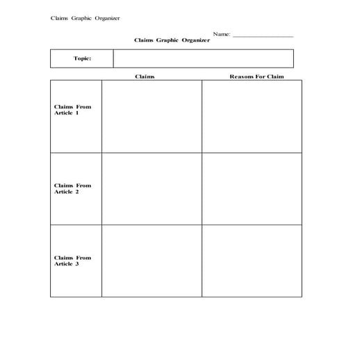 Claims graphic organizer | PDF