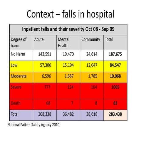 Case study on a fall: dealing with incidents, claims and inquests in an ...
