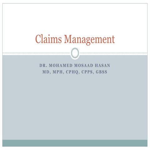 Claims management | PPTX