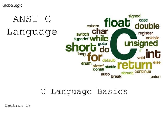 C language lect_17_basics | PPTX | Programming Languages | Computing C language lect_17_basics | PPTX | Programming Languages | Computing