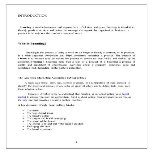 report on brand failure | DOCX