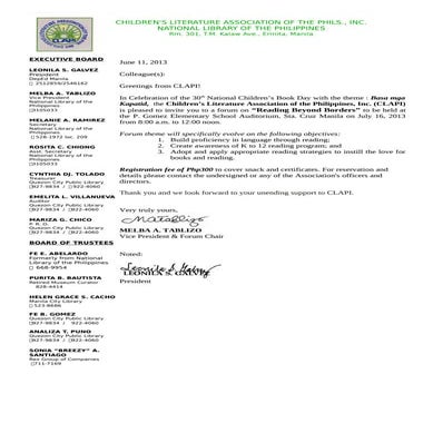 Clapi invitation forum | PDF