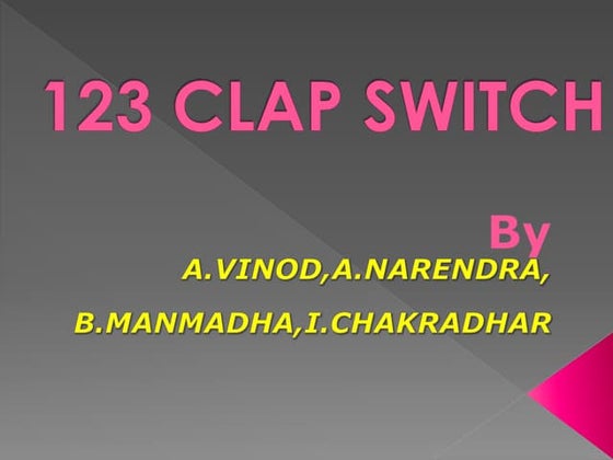 Clap switch | PPT