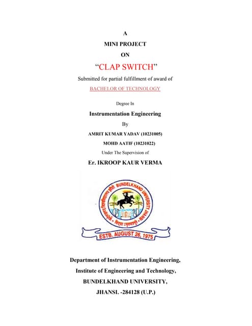 clap switch project | PPTX