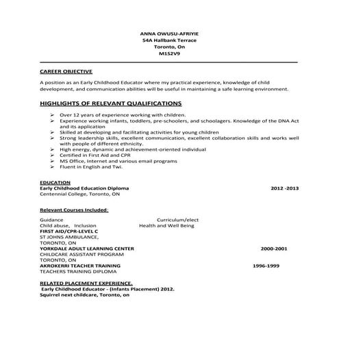 Neena resume | DOCX