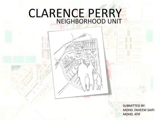 Neighbourhood unit (Clarence Perry) | PDF