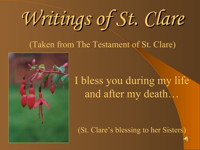 Life of St. Clare of Assisi | PPTX