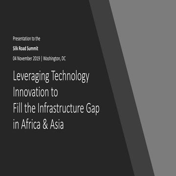 Leveraging Technology Innovation to Fill the Infrastructure Gap in Asia ...