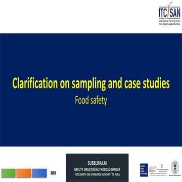 clarification on sampling excercise and case studies SUBBURAJ Dy ...