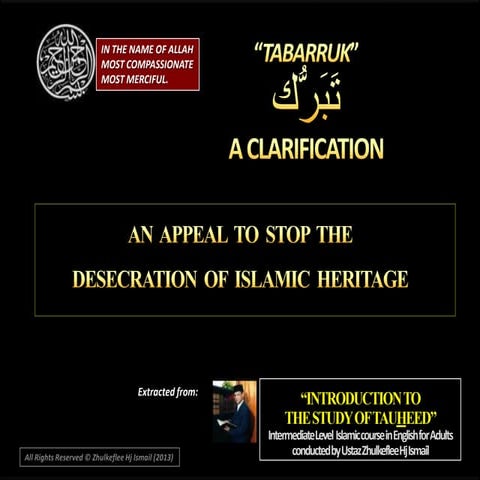 Clarifying tabarruk | PPT