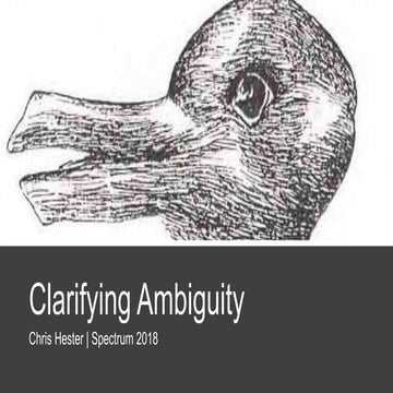 Clarifying ambiguity | PPTX
